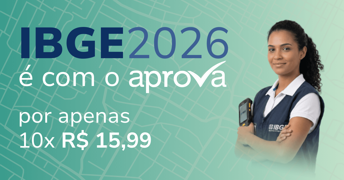 Concurso IBGE 2026: Curso online por apenas 10x R$ 19,99
