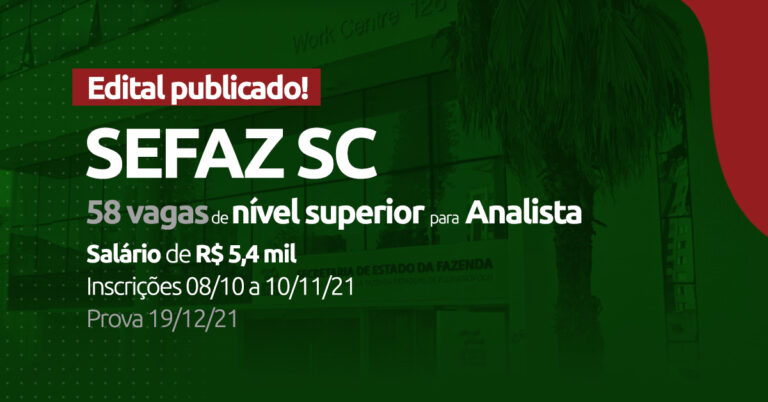 Concurso SEFAZ SC: detalhes do edital publicado - Blog Aprova Concursos - Notícias