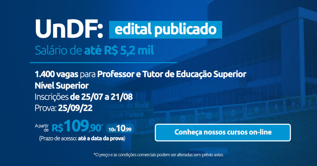 Concurso UnDF: 1.400 vagas para professores - Blog Aprova Concursos ...