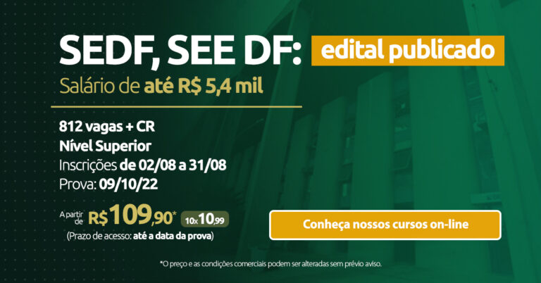 Concurso SEDF 2022: todos os detalhes do edital - Blog Aprova Concursos - Notícias