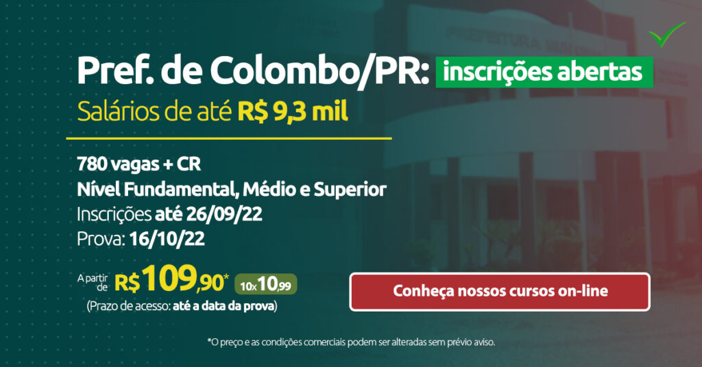 Concurso Prefeitura de Colombo (PR): confira!- Aprova Concursos