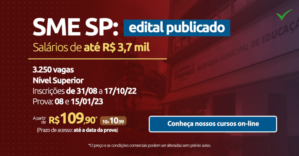 Concurso SME SP: 3.250 vagas professores - Blog Aprova Concursos - Notícias