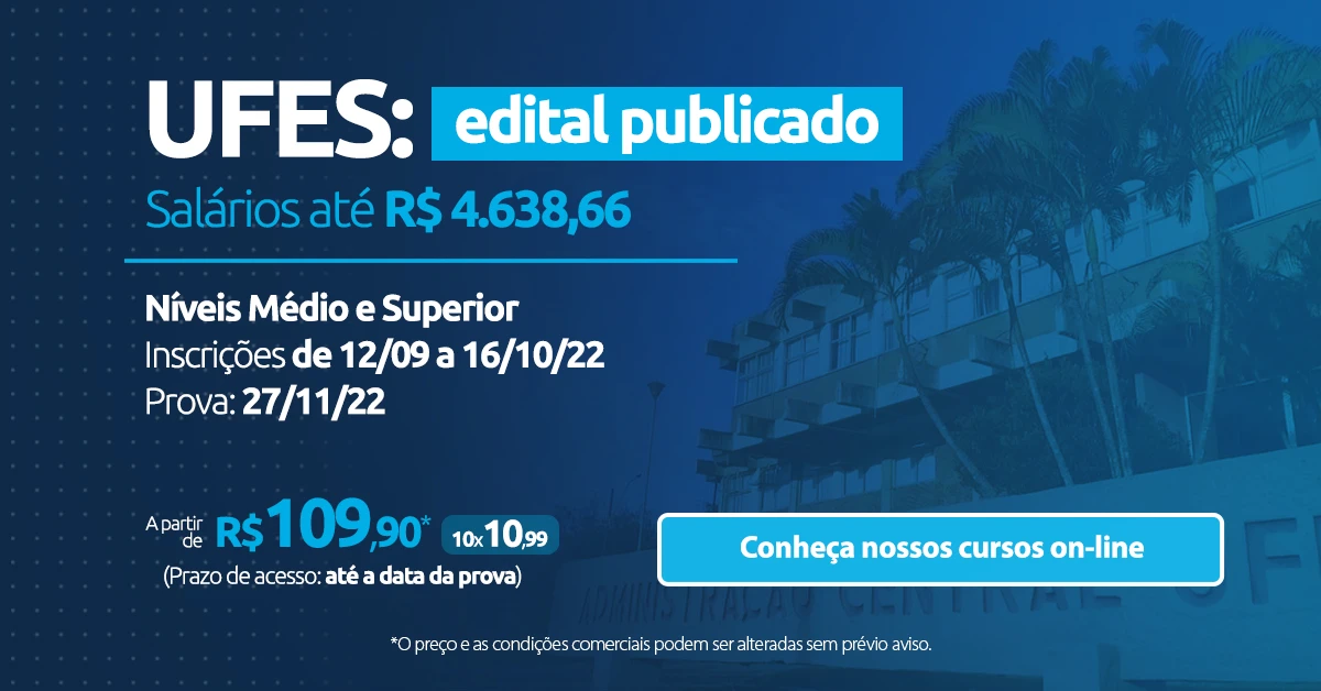 Concurso UFES: salários até R$ 4,6 mil - Blog Aprova Concursos - Notícias