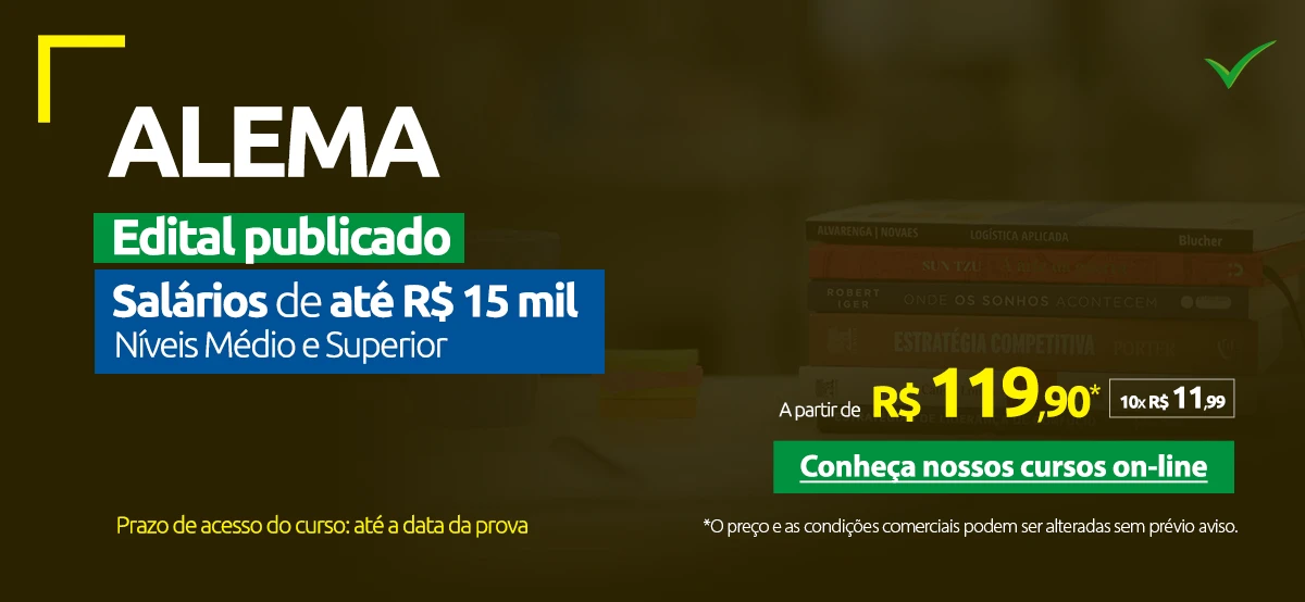 Concurso ALEMA: Edital publicado. São 264 vagas disponíveis!