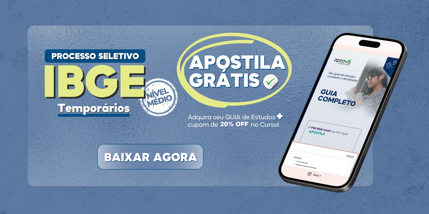 APOSTILA Concurso IBGE 2026: saiba TUDO sobre o novo Edital!